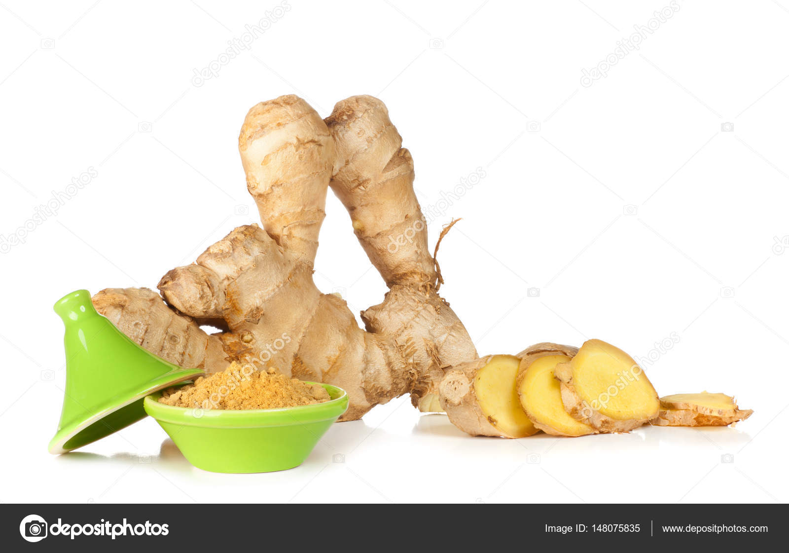 Root ginger, Zingiber officinalis. Stock Photo by ©AntonioGravante ...