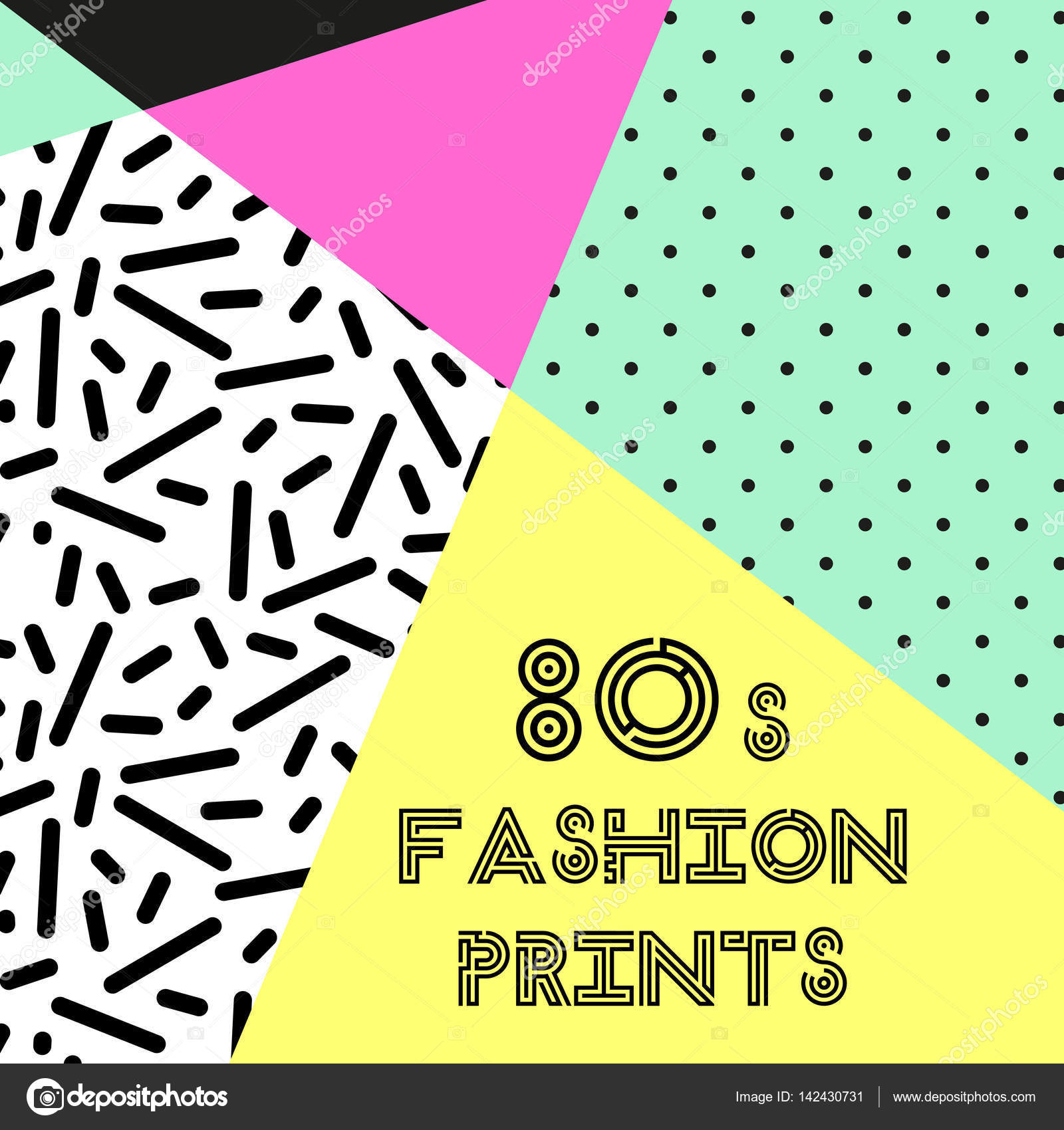 Trendy pattern in 80s style Stock Vector Image by ©IShkrabal #142430731