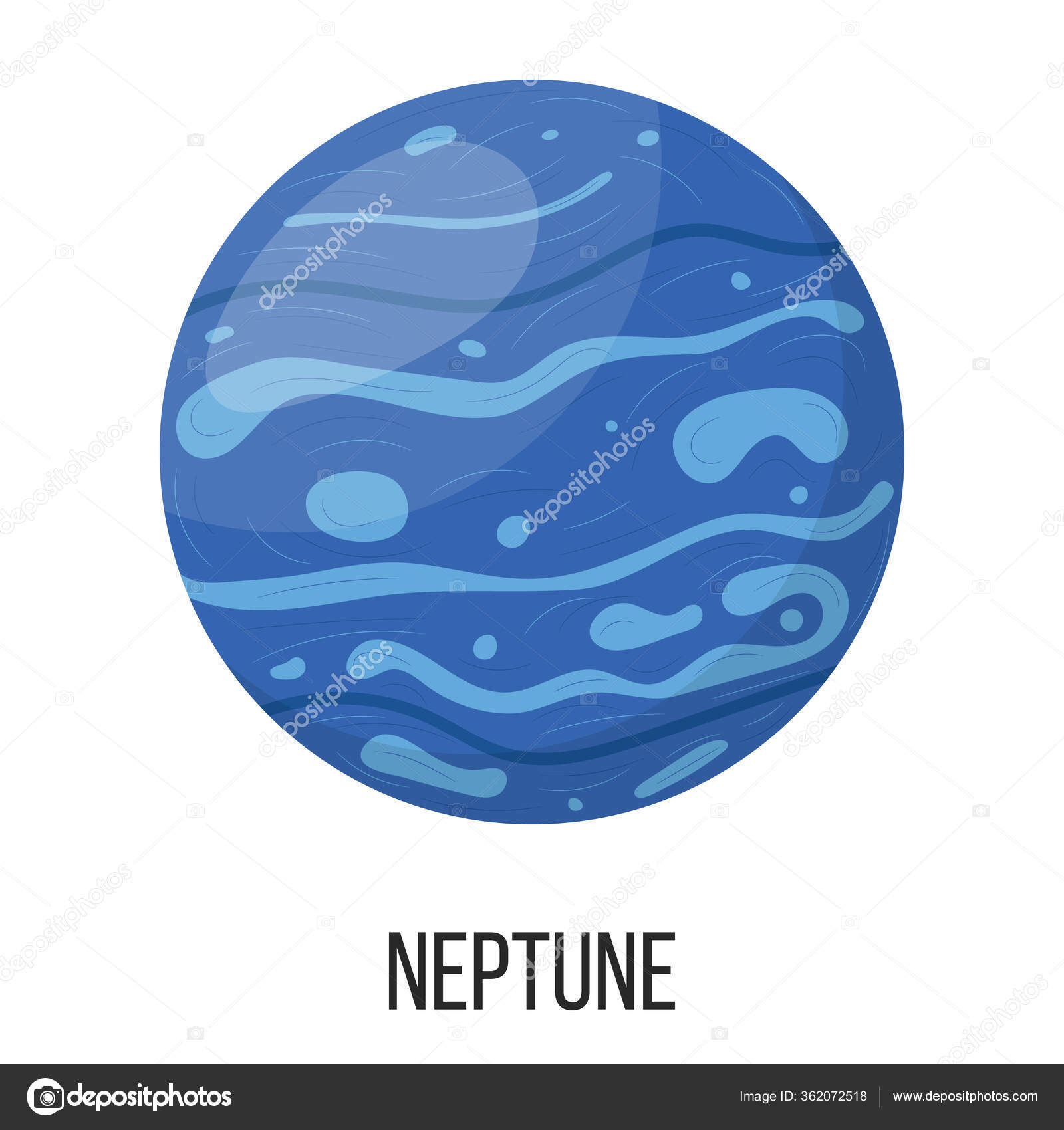 Neptune Planet Cartoon