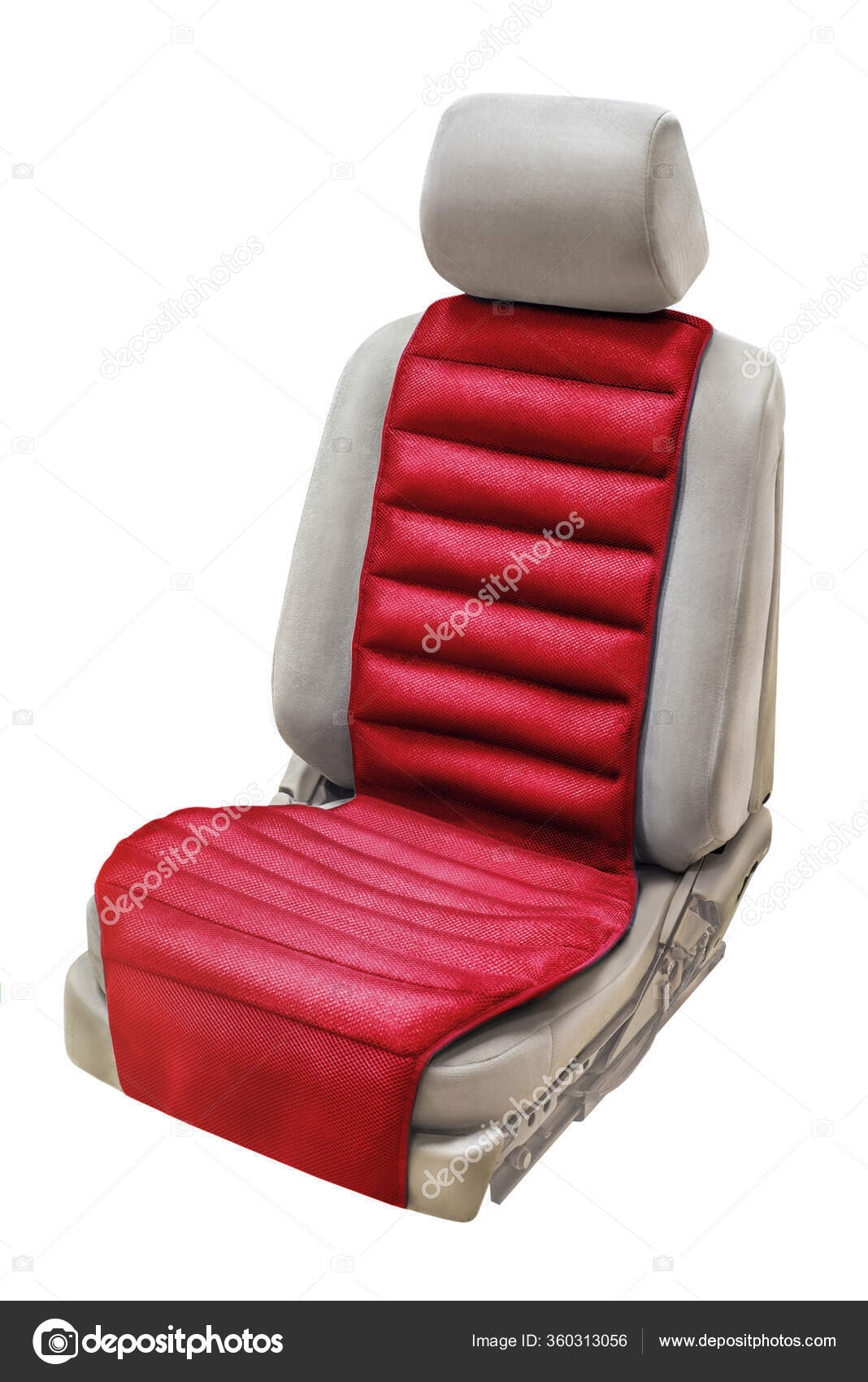 Beautiful Bright One Red Car Seat White Isolation Background — Stock ...