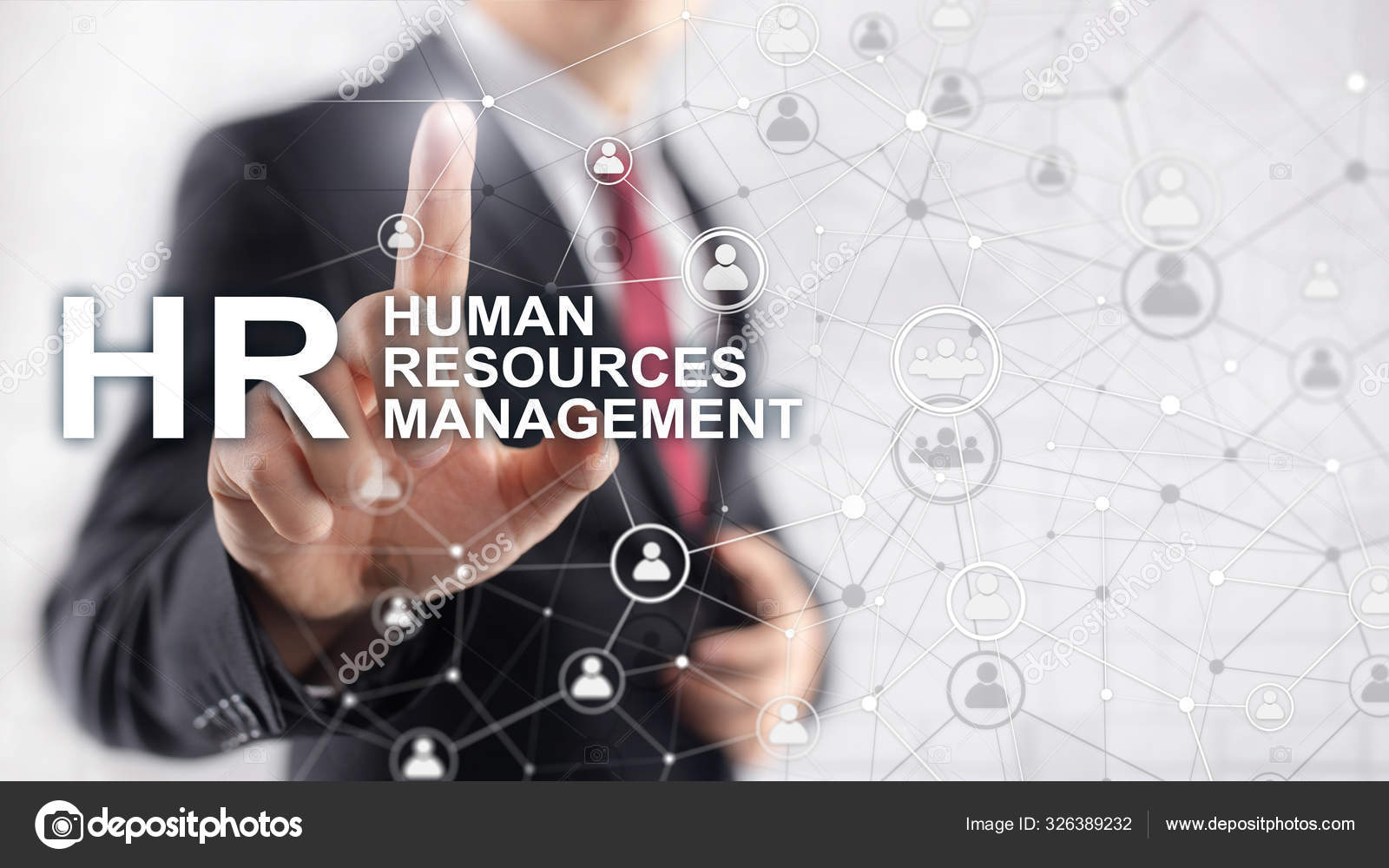 Human resource management, HR, Team Building and recruitment concept on ...