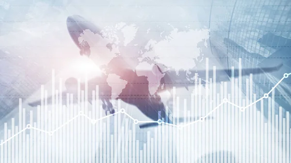 Business finance growth graph chart analysing diagram trading and forex ...