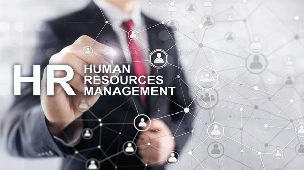 Human resource management, HR, Team Building and recruitment concept on ...