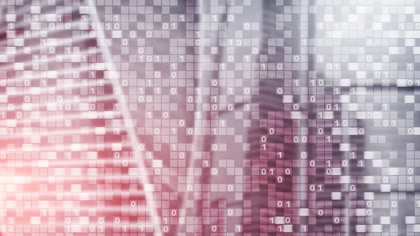 Digital Code Blur City Background Abstract Binary Code Stock Photo by ...