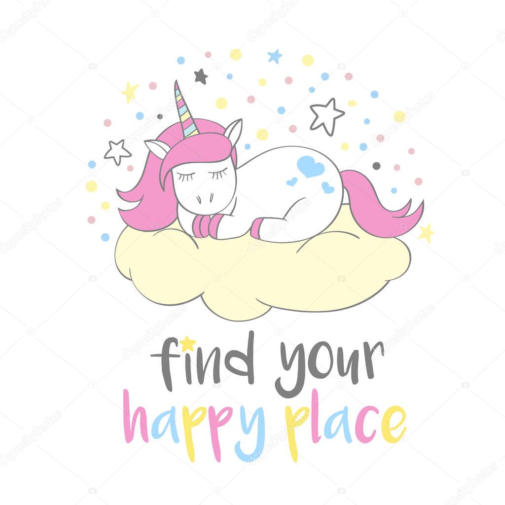 Pictures: super cute unicorn | Magic cute unicorn in cartoon style with ...