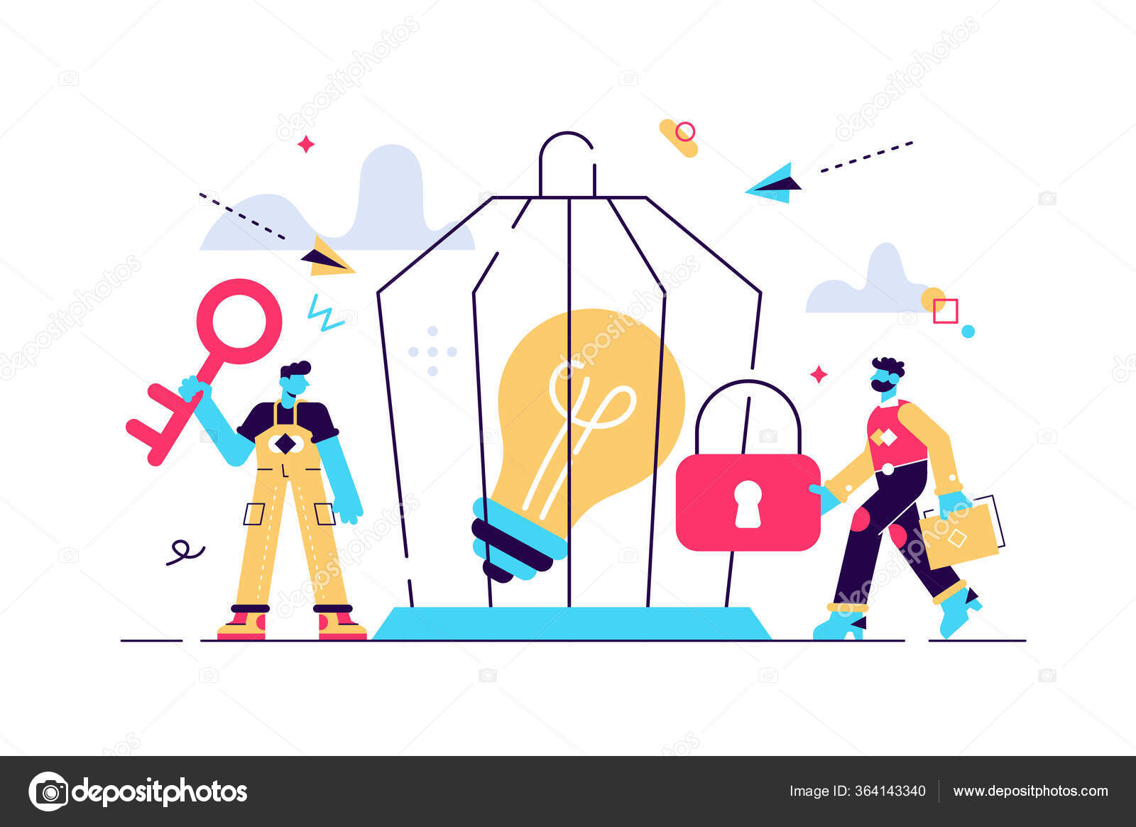 Vector illustration concept idea key to success Stock Vector Image by ...