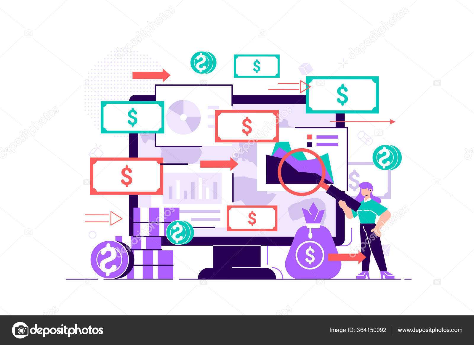 Cash flow vector illustration. Stock Vector by ©marcovector1993 364150092