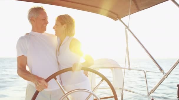 Husband and wife on their sailing boat ⬇ Video by © Spotmatik Stock ...