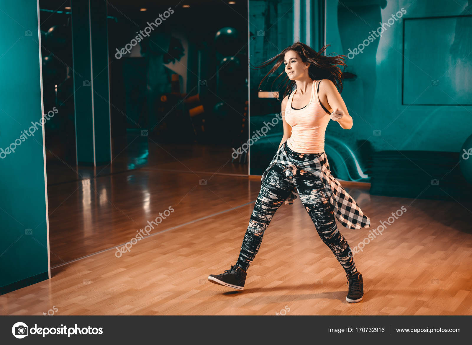 Zumba dance workout female — Stock Photo © ozimicians #170732916