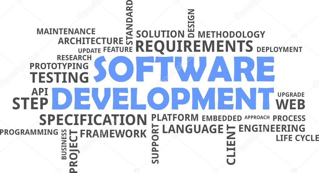 Word cloud - software development — Stock Vector © masterart #129287270