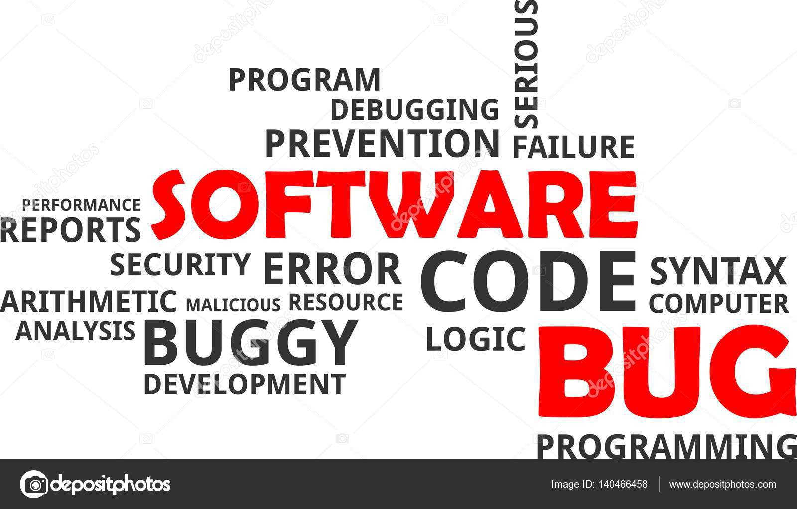 Word cloud - software bug Stock Vector by ©masterart 140466458