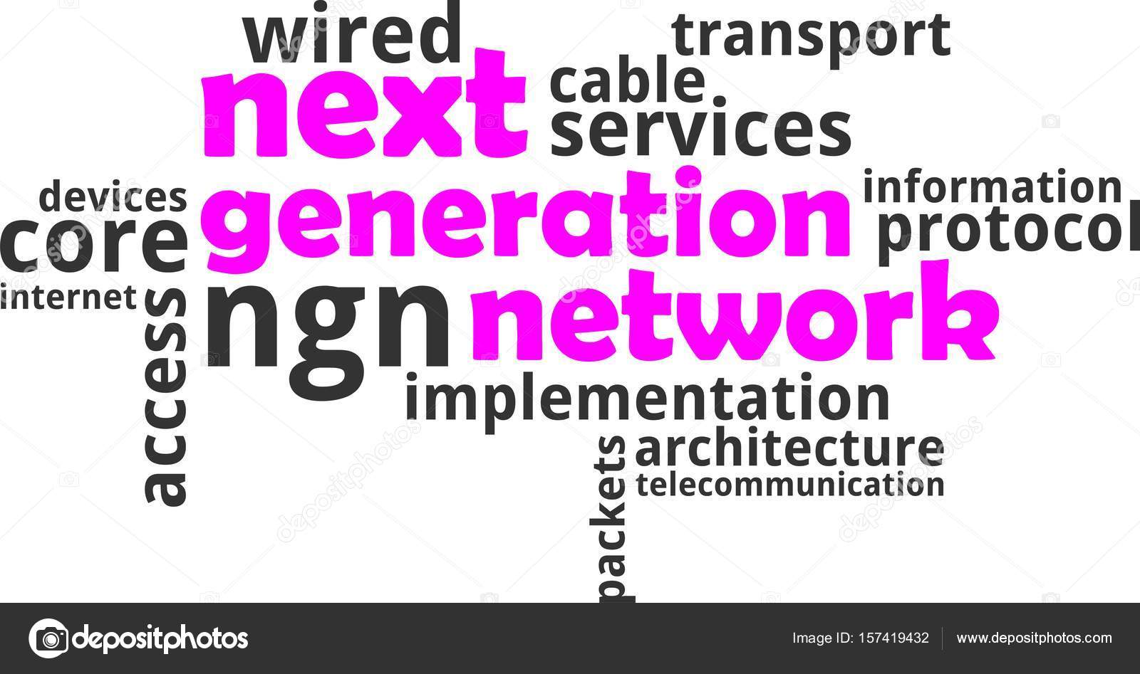 Word cloud - next generation network Stock Vector Image by ©masterart ...