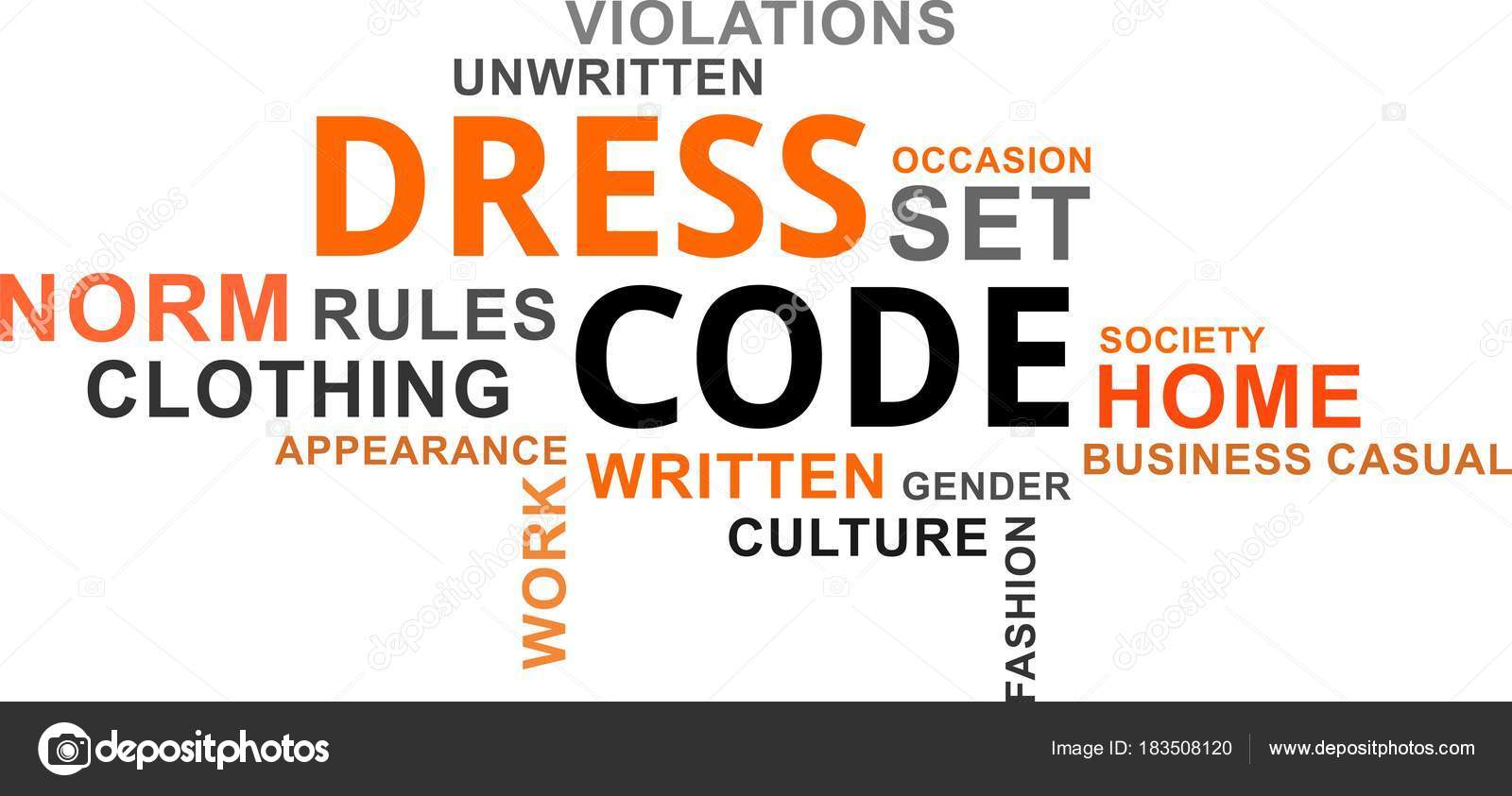 Word Cloud Dress Code Stock Vector by ©masterart 183508120