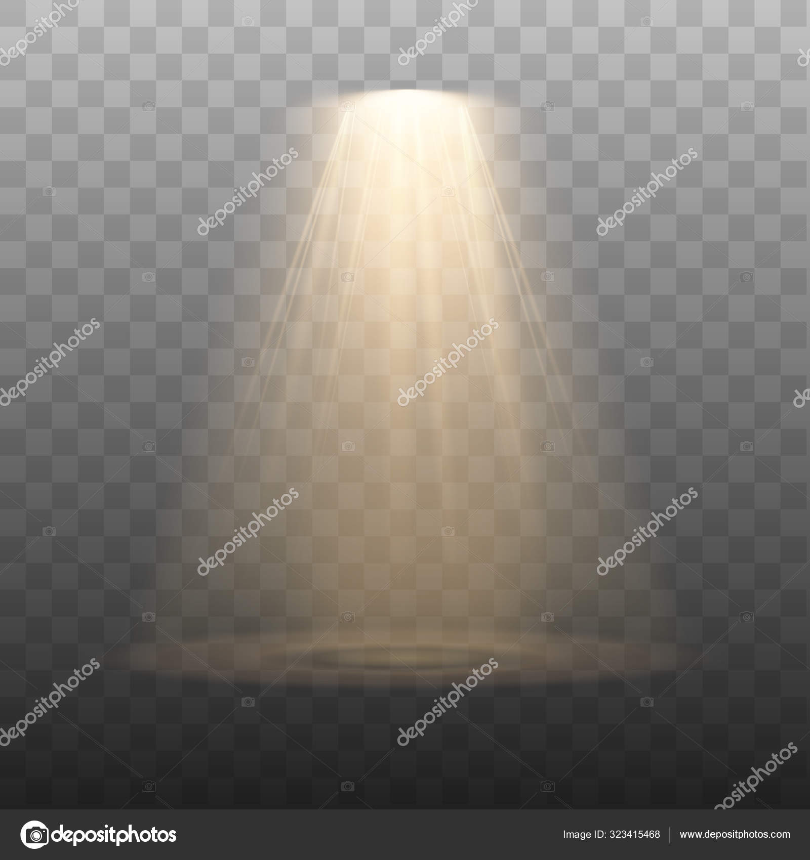 Spotlight isolated on transparent background. Stock Vector Image by ...