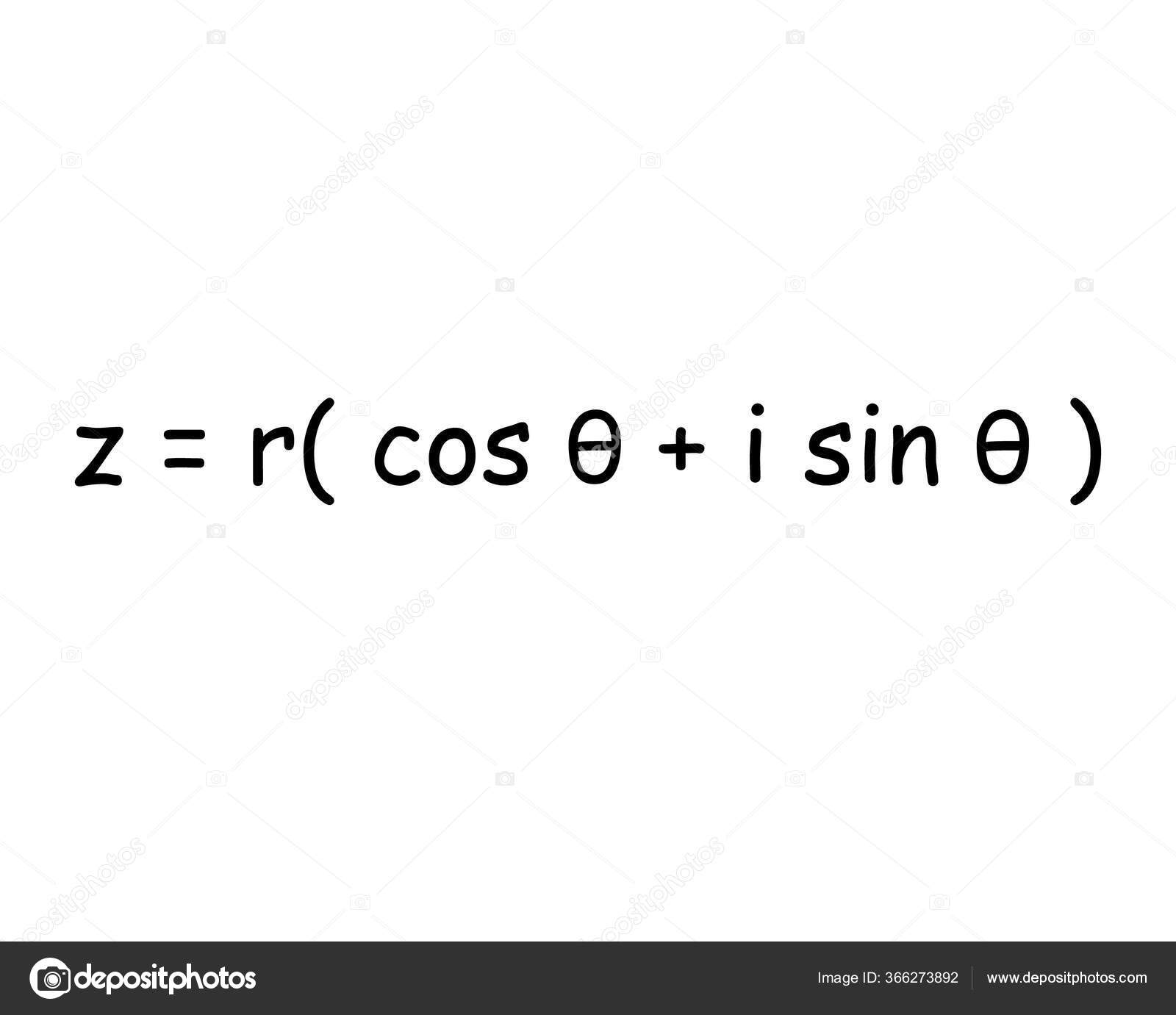 Complex Number White Background Polar Form Vector Stock Vector Image by ...
