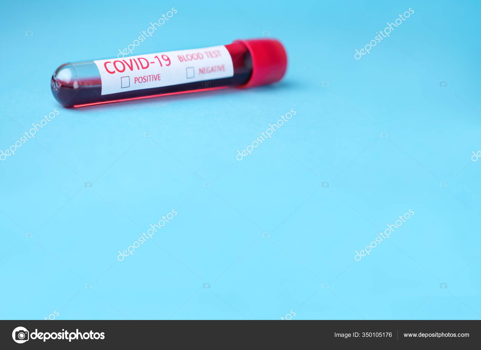 Blood test for positive or negative result. Coronavirus Disease 2019 ...