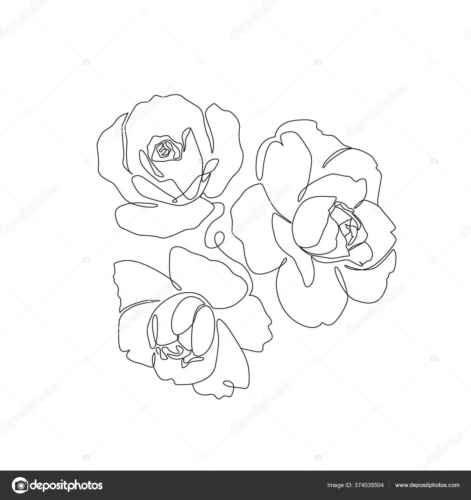 Simple Line Flower Designs