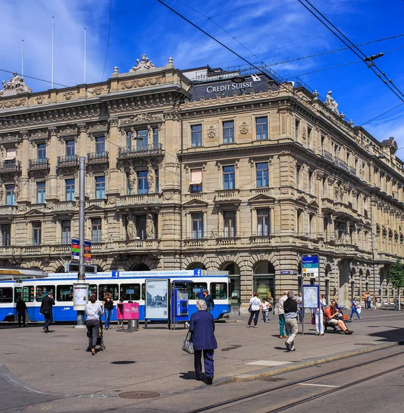 Paradeplatz square in Zurich, Switzerland – Stock Editorial Photo ...