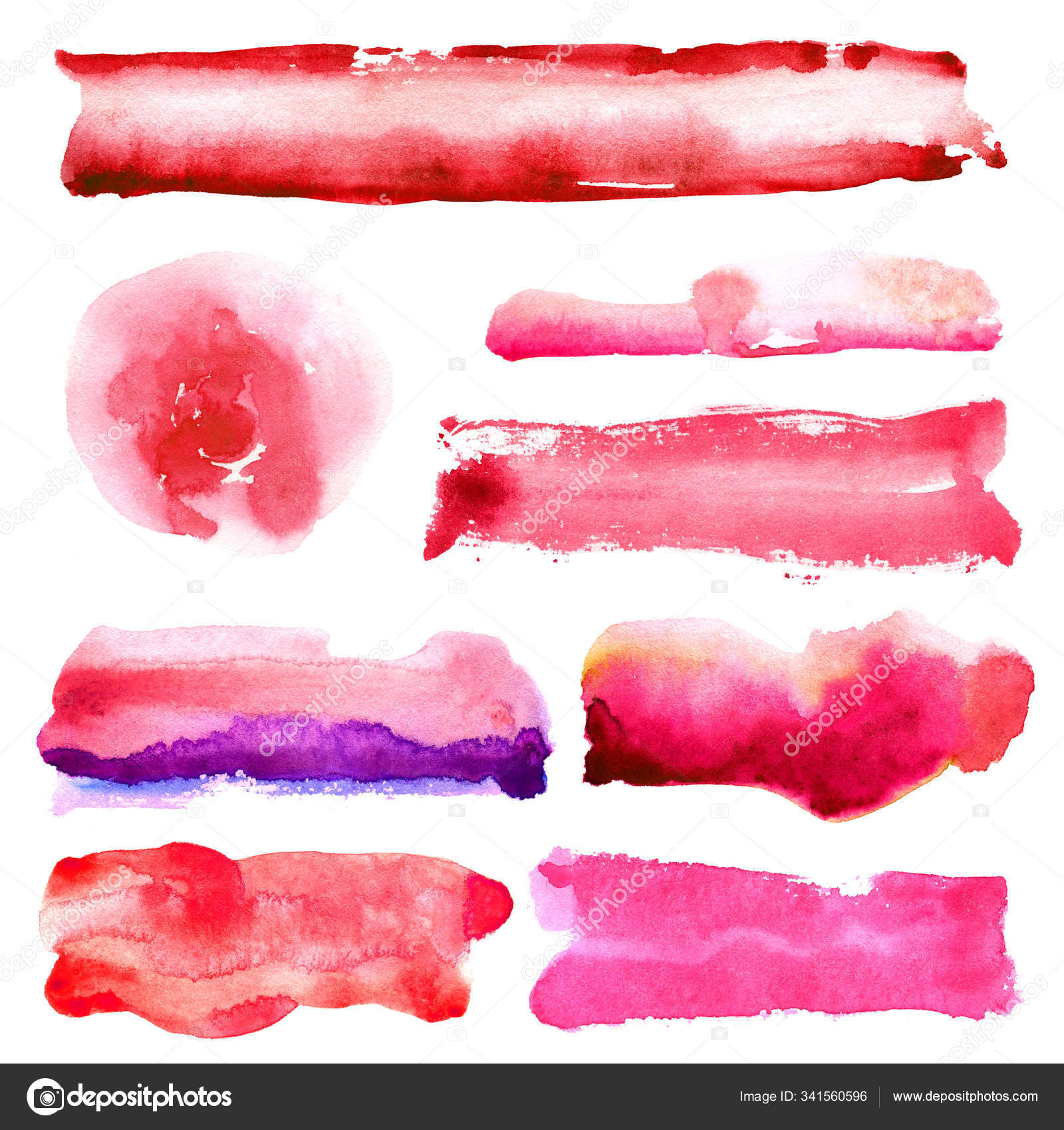 Line stripes spot text watermark banner watercolor isolated mult Stock ...