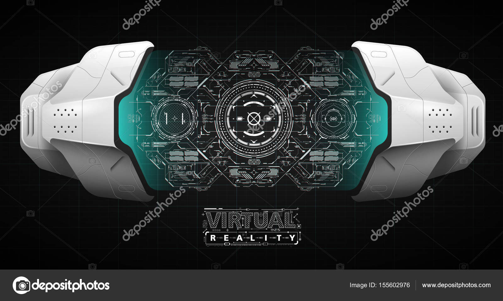 Background with futuristic user interface. Design concept with HUD elements. Stock Vector by ...