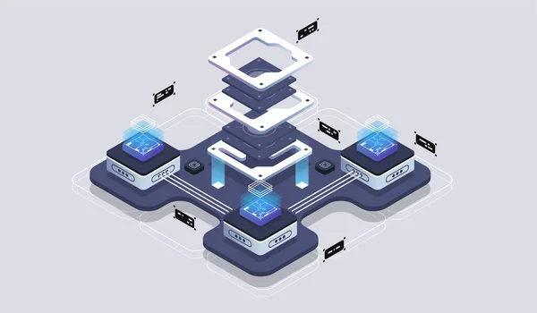 Programming Software Development Isometric Illustration Artificial ...