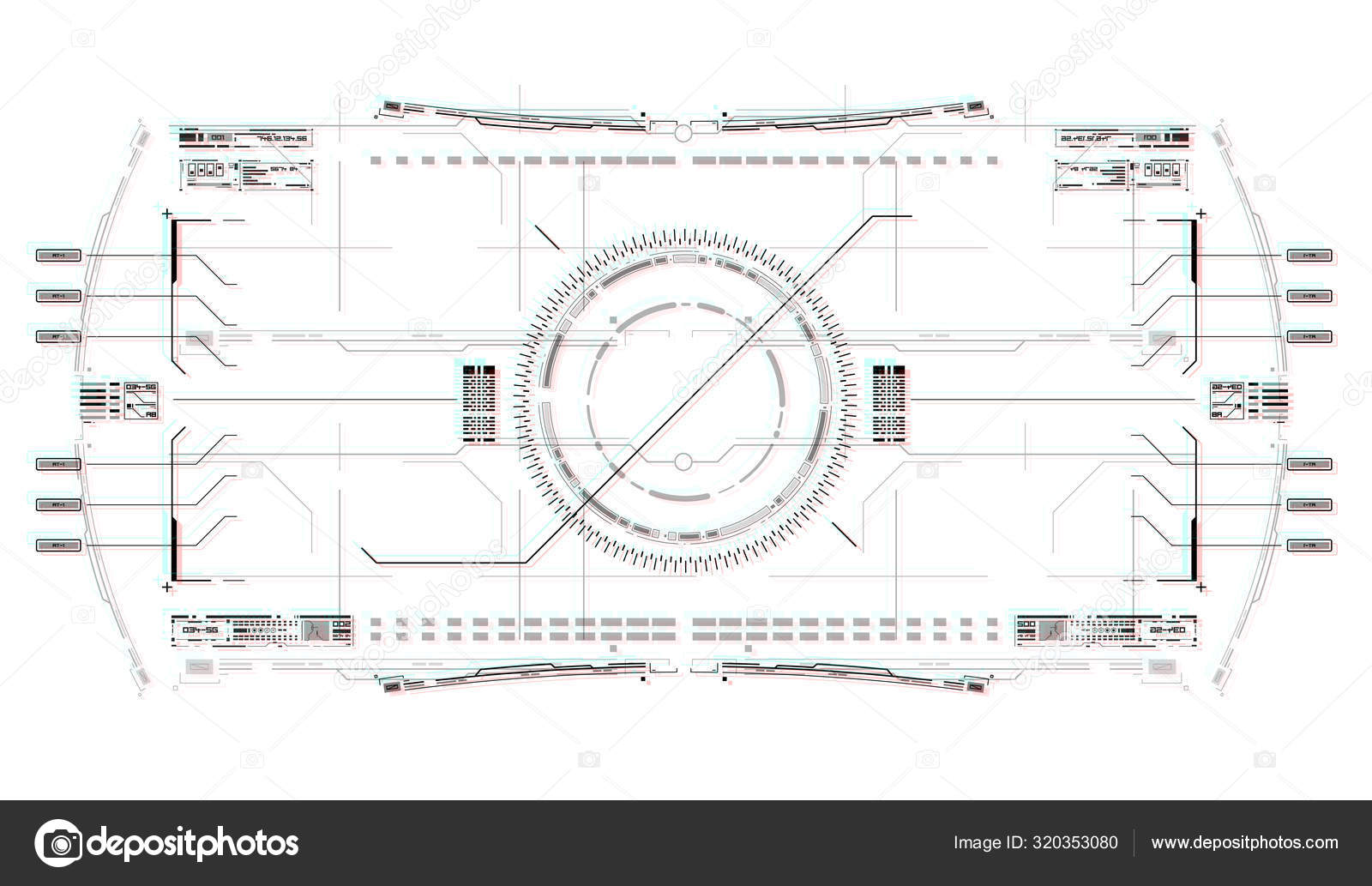 Air navigation panel. Technology background. Futuristic user interface ...