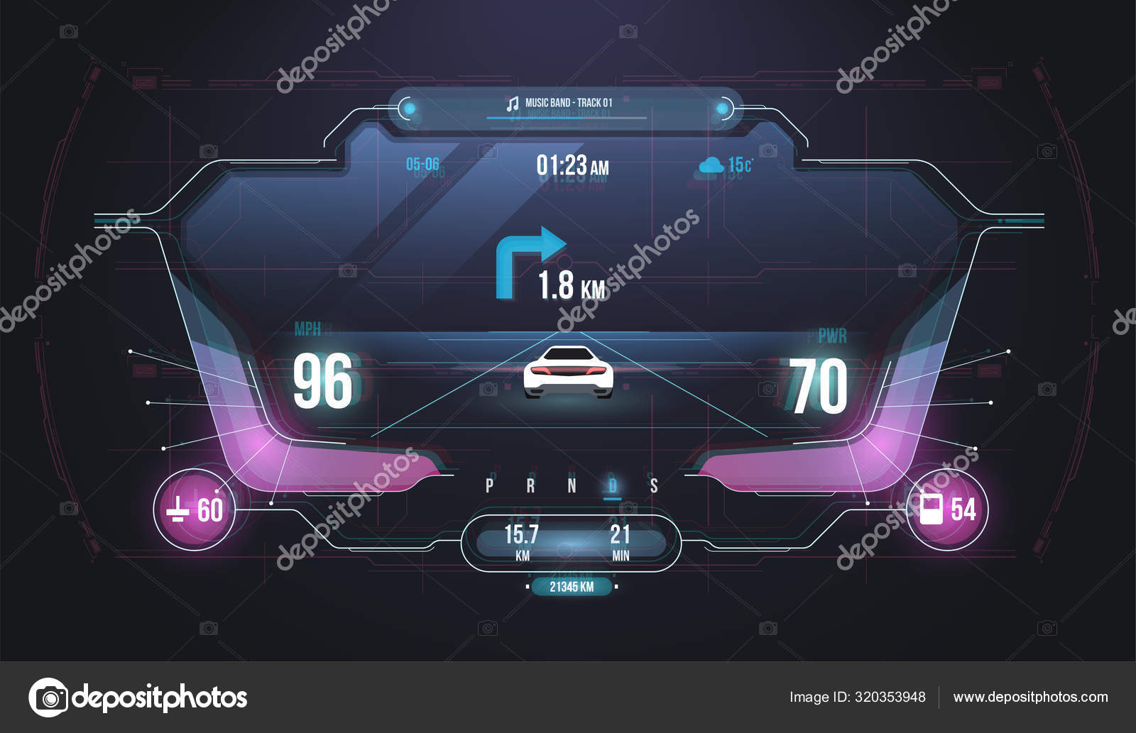 Cars infographic ui, analysis and diagnostics in the hud style. Modern ...
