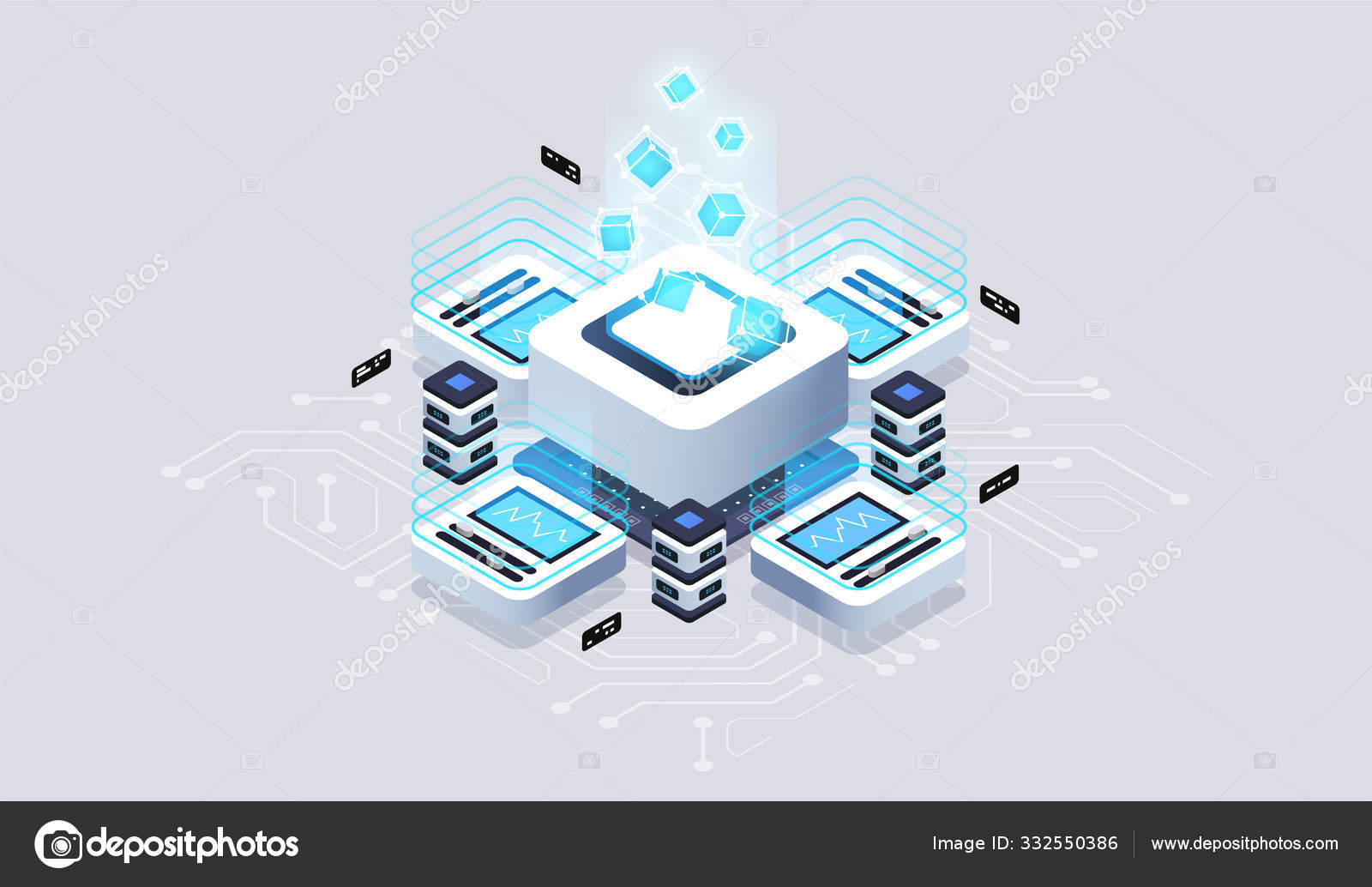 Data visualization concept. 3d isometric vector illustration. Stock ...