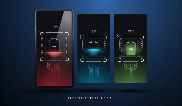 Vector battery symbol set different level of charge for ui. Accumulator ...