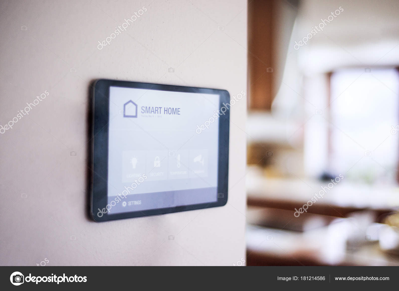 A tablet with smart home screen. Stock Photo by ©halfpoint 181214586