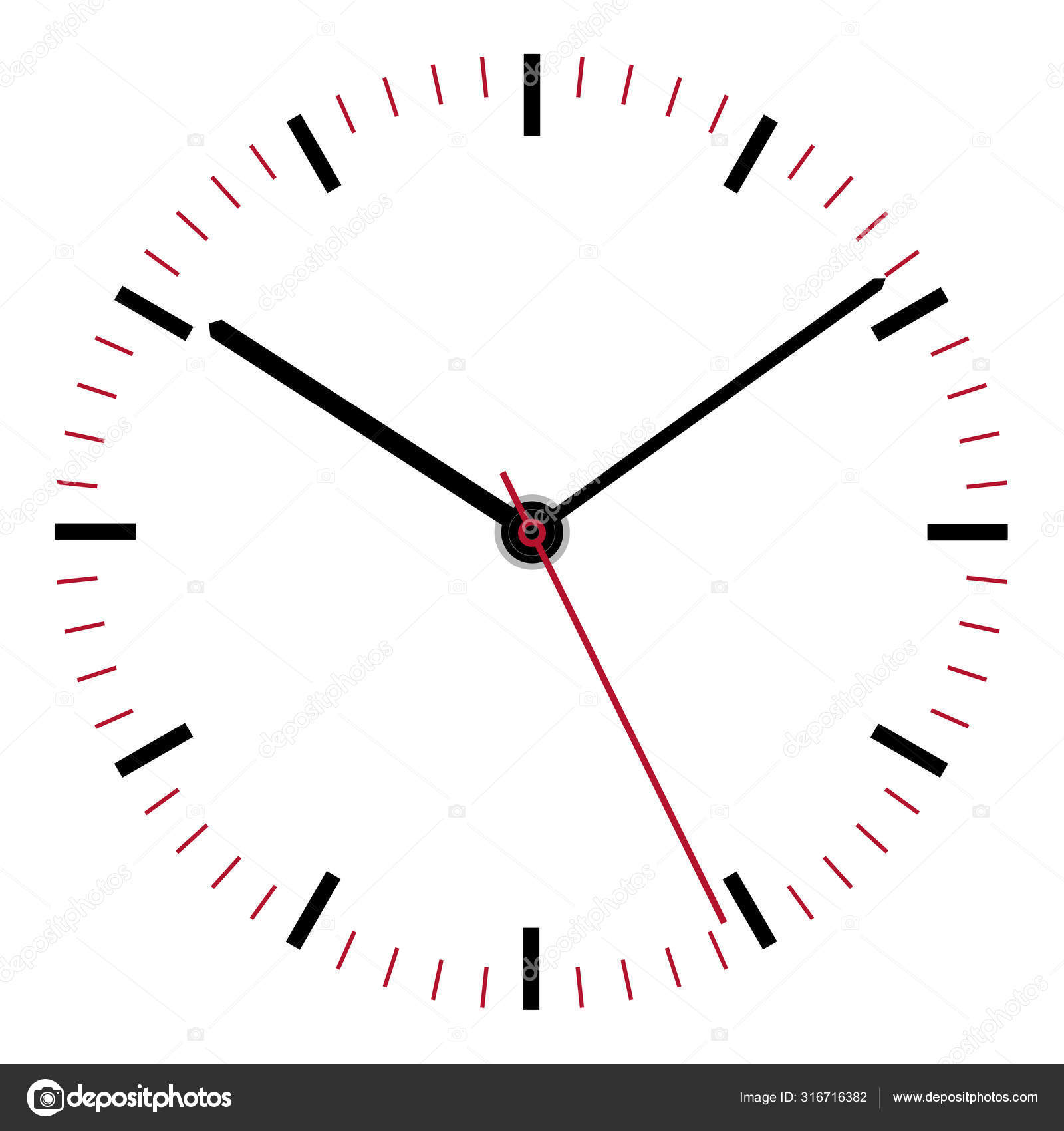 Clock Face With Hands To The Hour