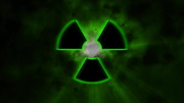 Sign of radioactivity. A radioactive sign emits radiation and a lot of ...