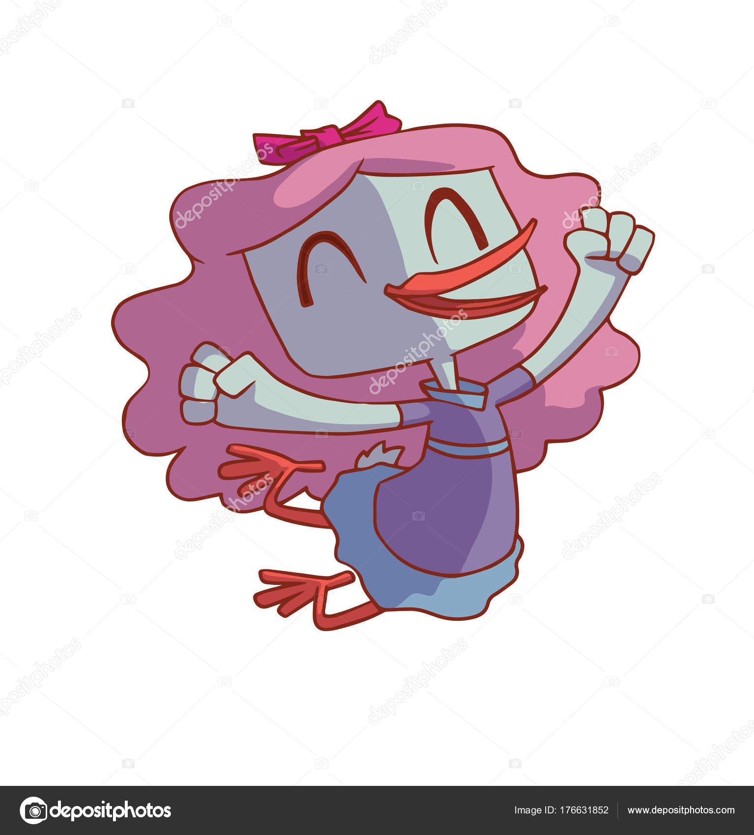 Funny light blue female stork Stock Vector Image by ©IvanNikulin #176631852