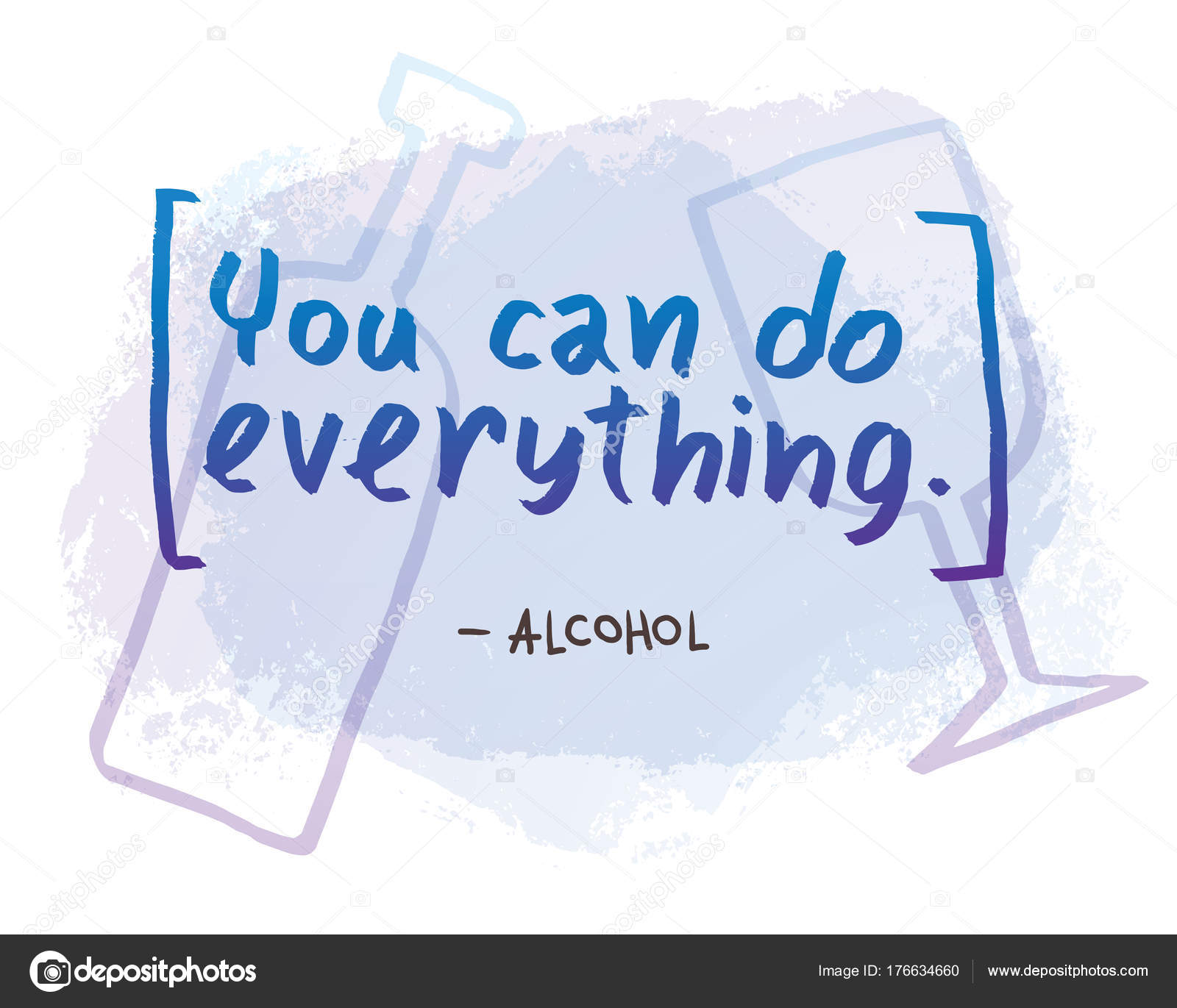Motivational card "You can do everything - Alcohol" Stock Vector by ...