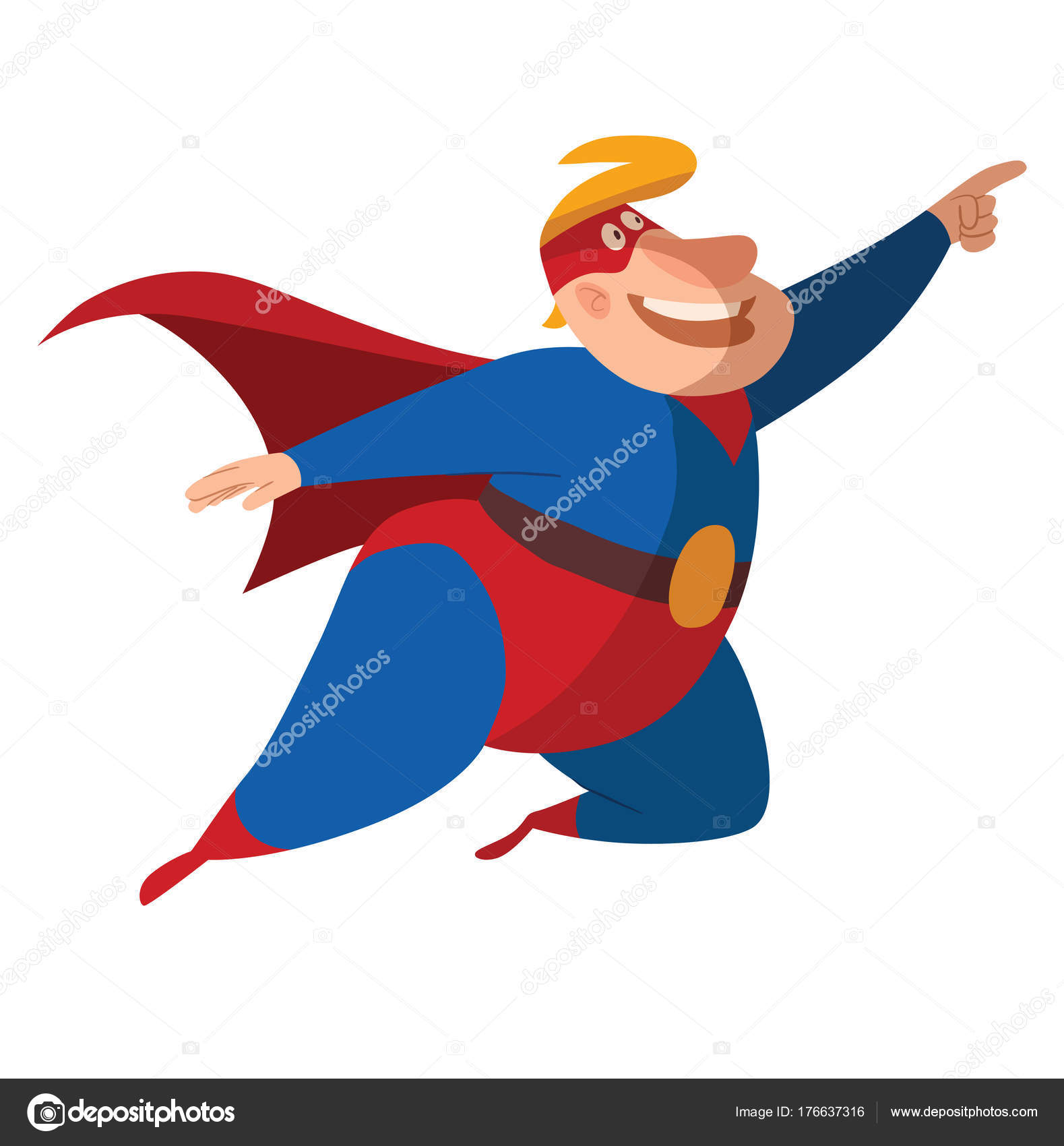 Lustiger Cartoon Superheld