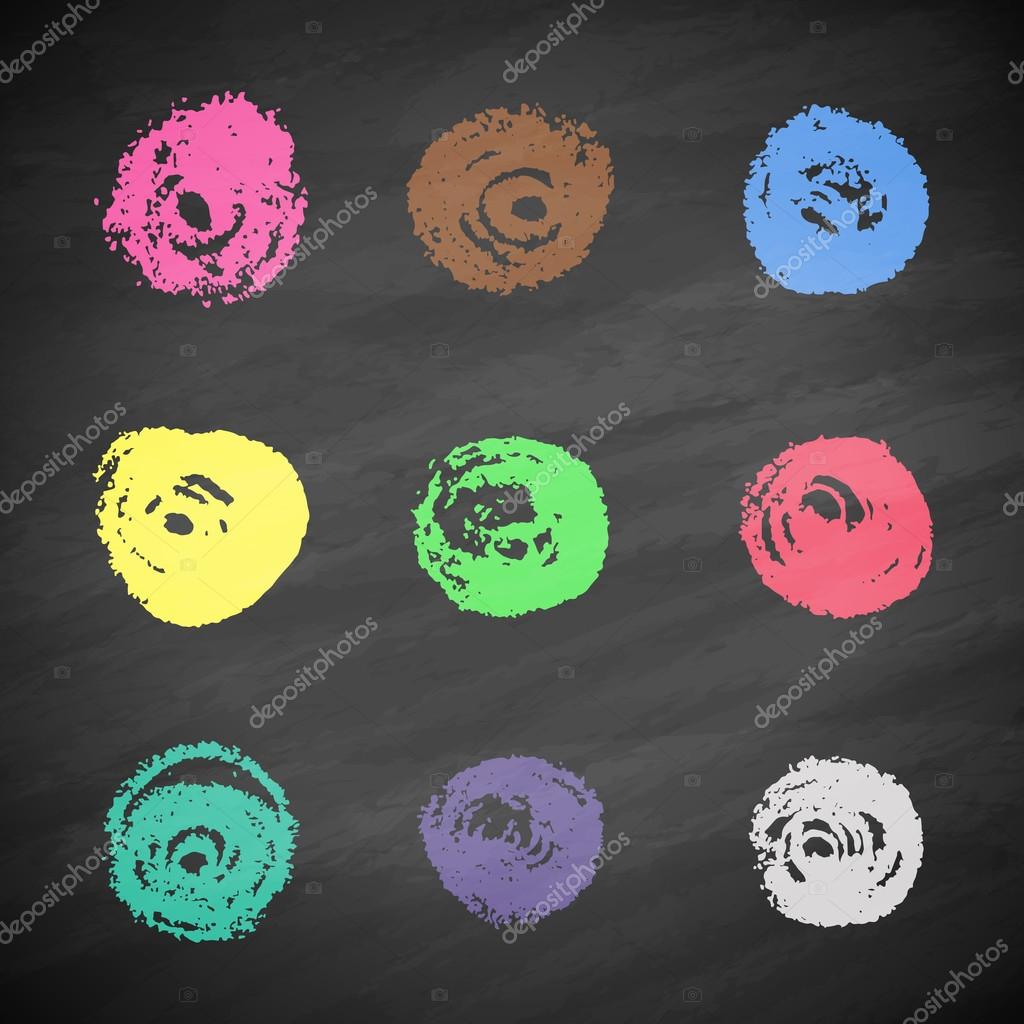 Grunge chalk circles Stock Vector Image by ©BeatWalk #127990294