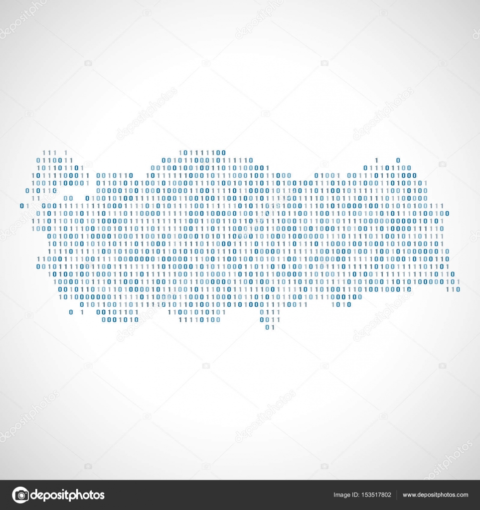 Binary digital map of Turkey — Stock Vector © BeatWalk #153517802