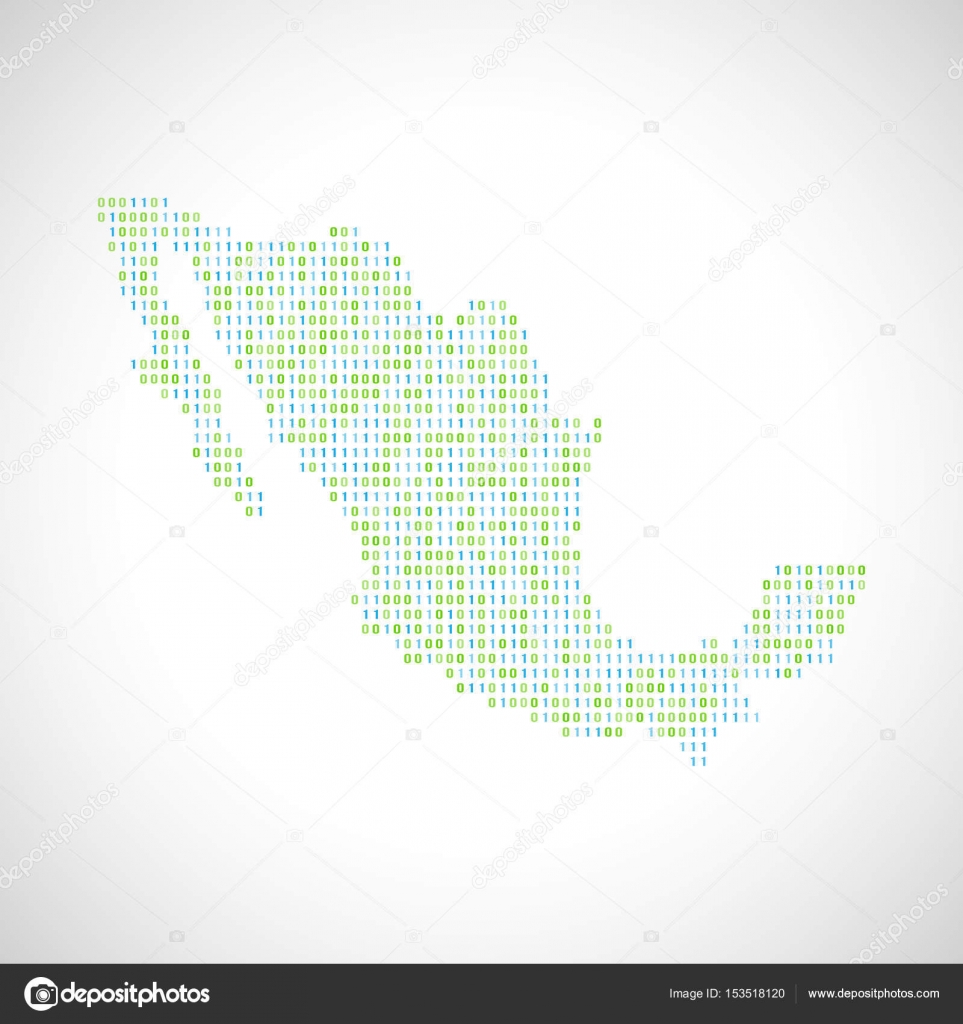 Binary digital map of Mexico Stock Vector Image by ©BeatWalk #153518120