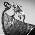 Strong Viking jumping from his ship to attack Stock Photo by ©khosrork ...