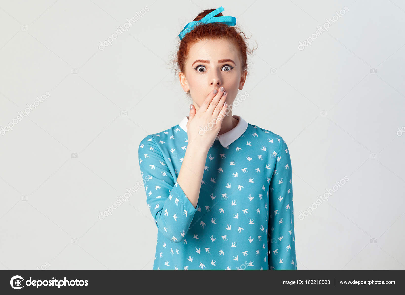 Human face expressions and emotions. Female in despair and shock. The ...