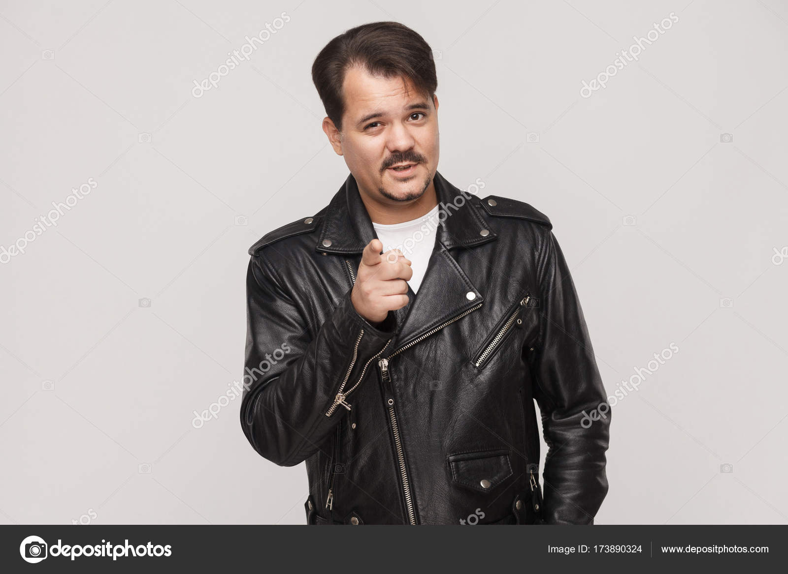 Man showing warning sign Stock Photo by ©khosrork 173890324