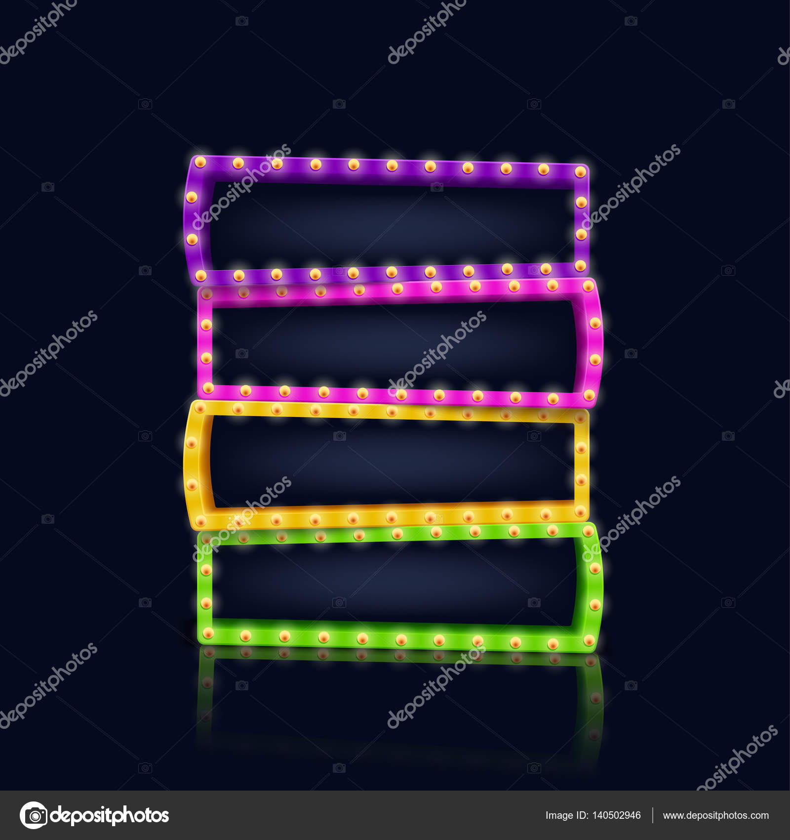 Light signs set 01 Stock Vector Image by ©IfH85 #140502946