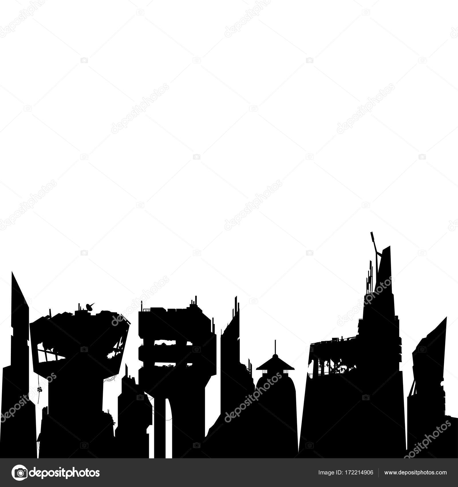 Silhouette future noire Vecteur par ©IfH85 172214906