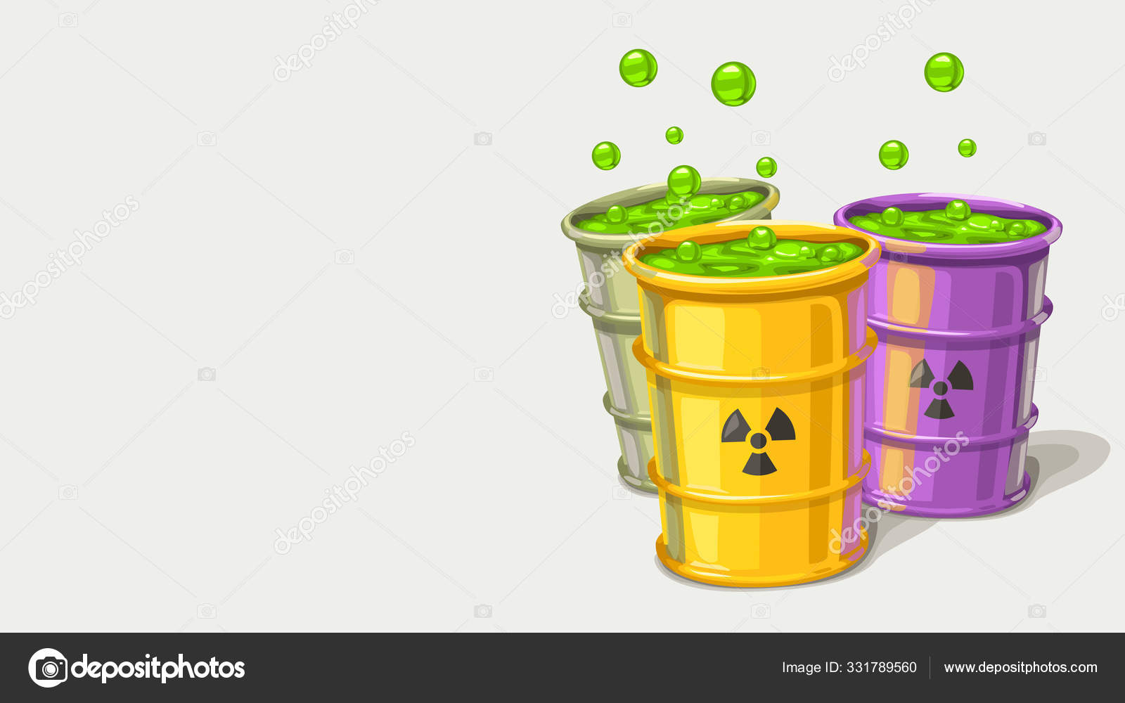 Three barrels with toxic waste Stock Vector Image by ©IfH85 #331789560