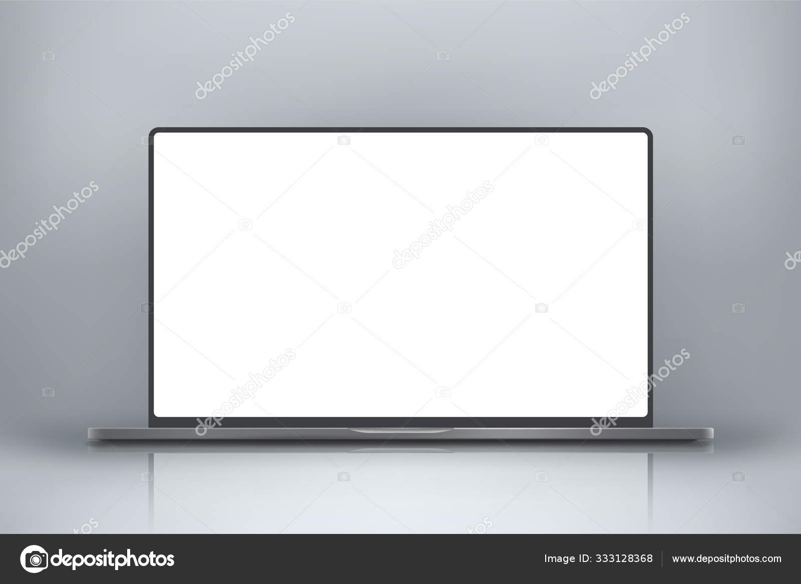 Laptop grey background with reflect Stock Vector Image by ©IfH85 #333128368