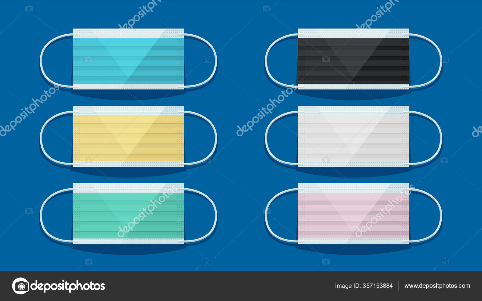 Topeng kartun menata tampilan depan Vektor Stok oleh ©IfH85 357153884