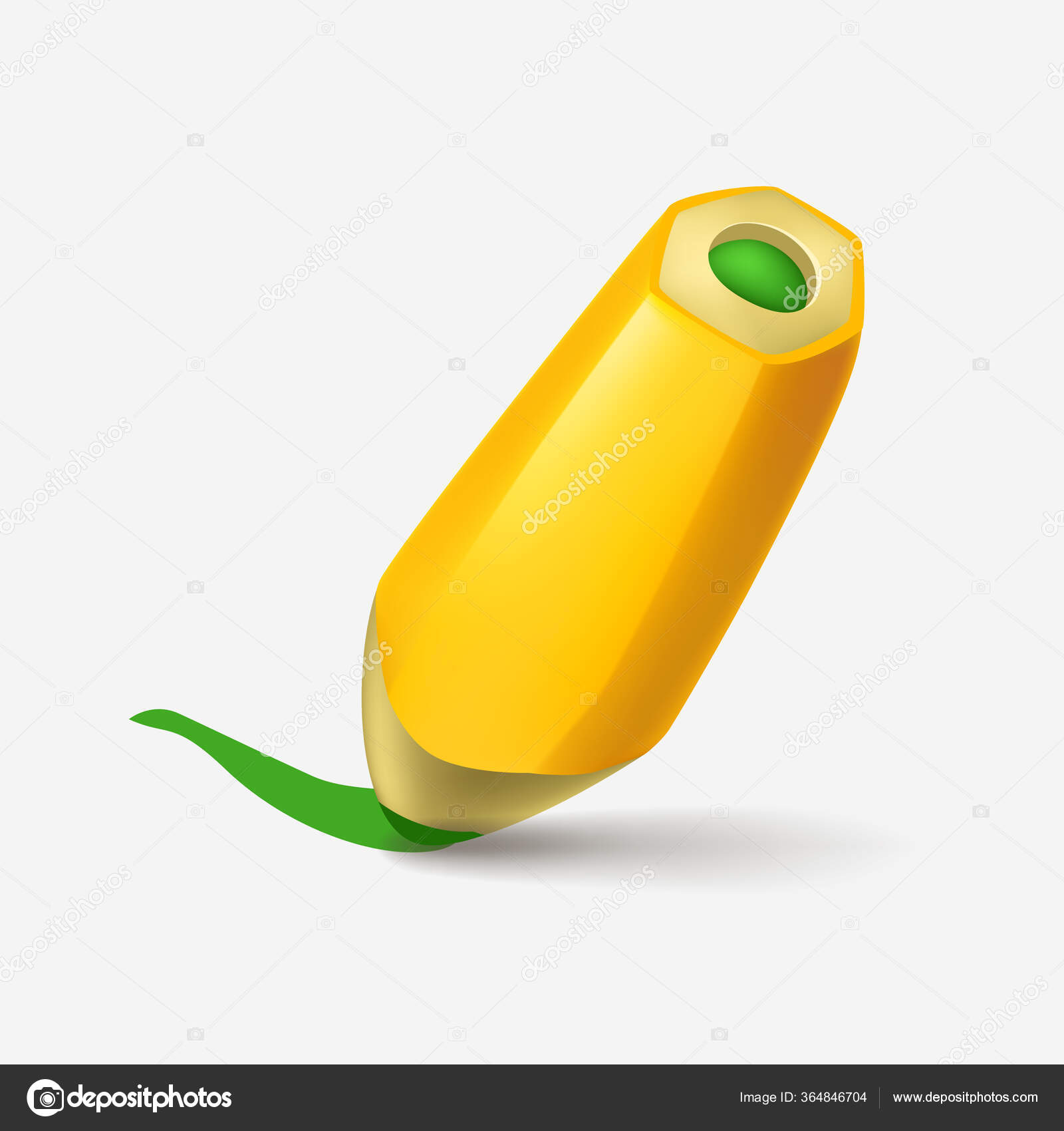 Cartoon yellow pencil realistic shadow Stock Vector Image by ©IfH85 ...