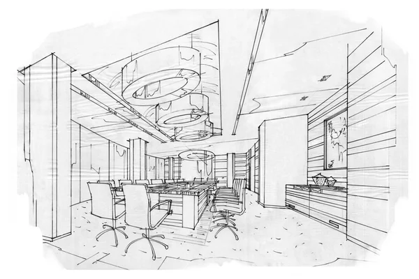 Sketch interior perspective — Stock Photo © last19 #128760848