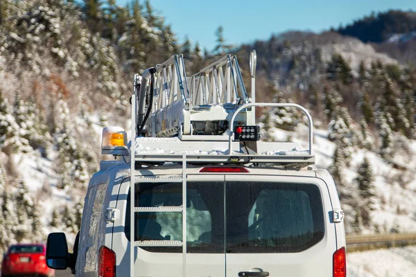 Van with ladder Stock Photos, Royalty Free Van with ladder Images ...