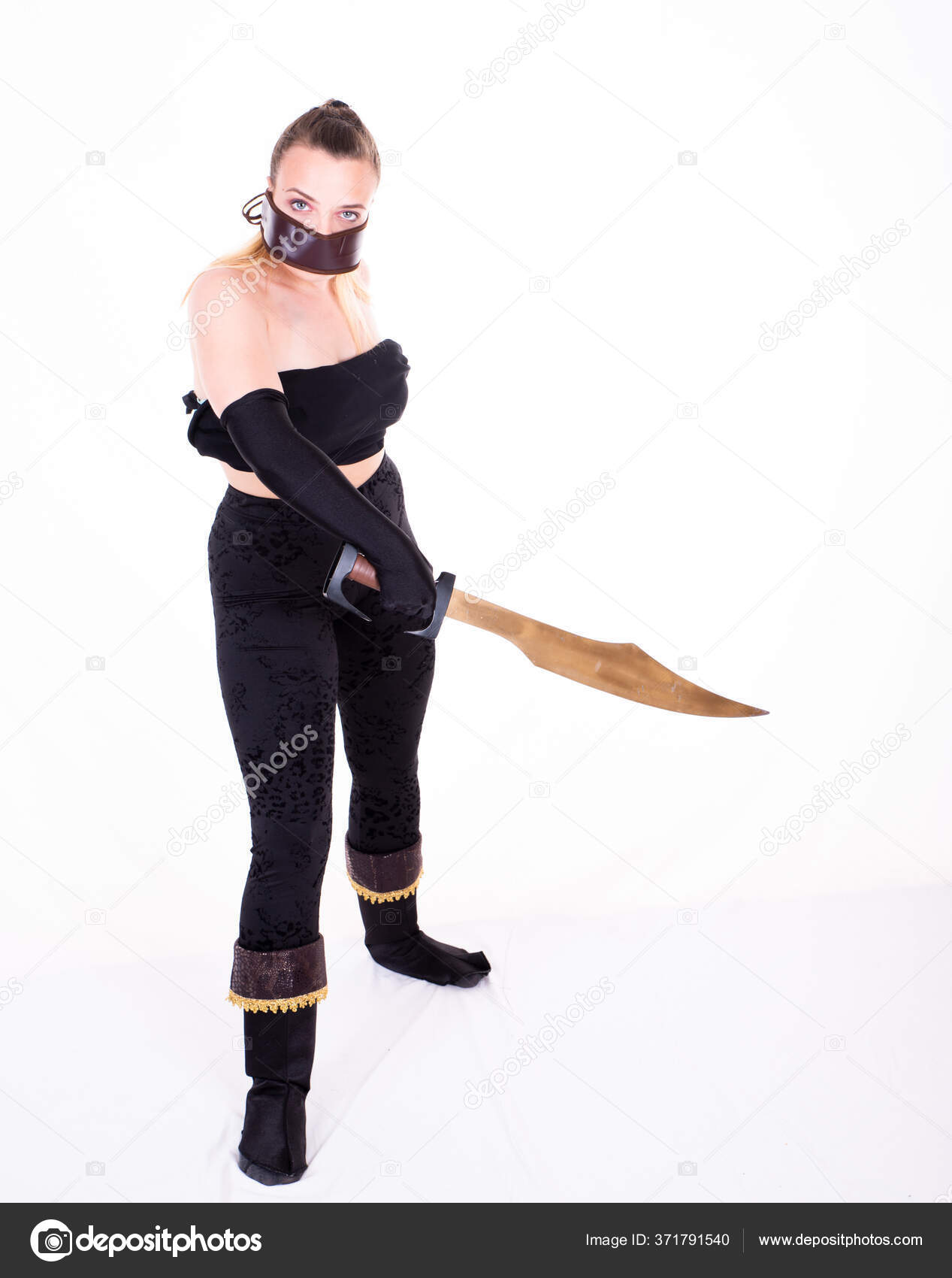 Young Dark Lady Look Camera Aggressive Mode — Stock Photo © biancalana ...